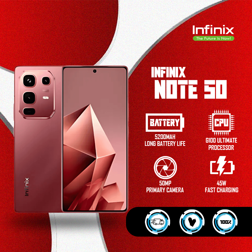 Infinix Note50 | 8GB RAM | 256GB ROM | 6.78" AMOLED, 144Hz | Helio G100 | 5000 mAh | Shopee ...