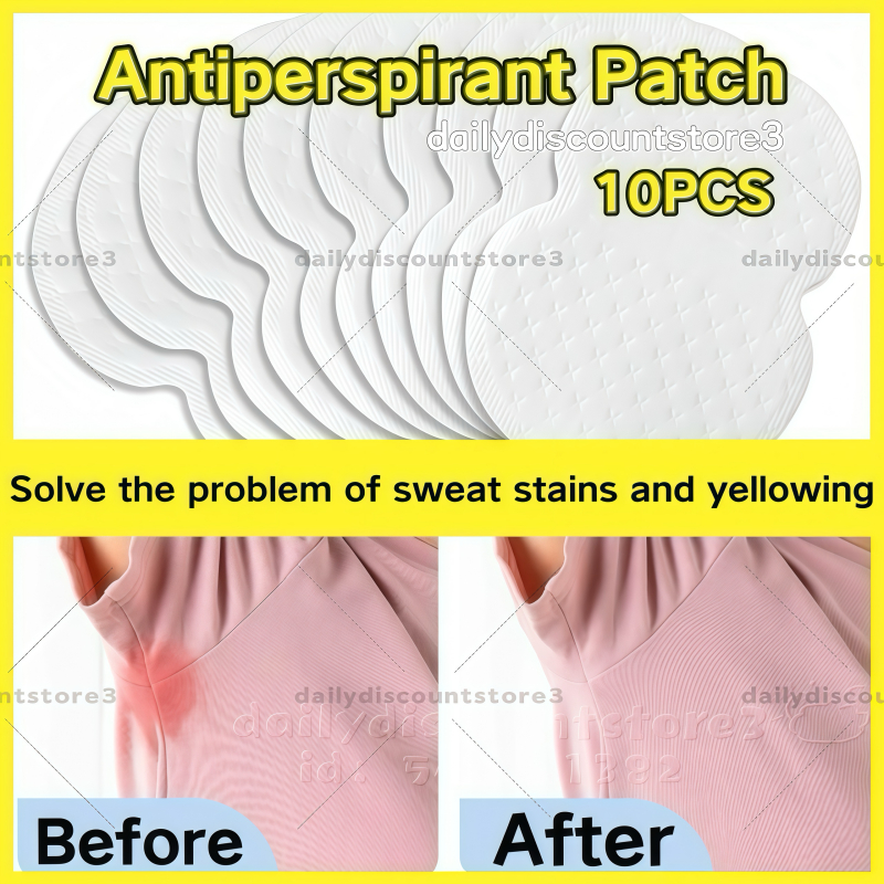 10PCS Antiperspirant Underarm Dress Sticker Pads Armpits Sweat Pads ...