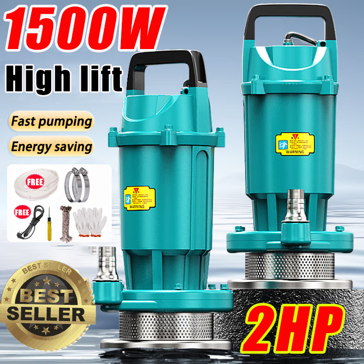 REAIM 1500W Submersible Water Pump 2.0HP High Lift Pump Water Cutting ...