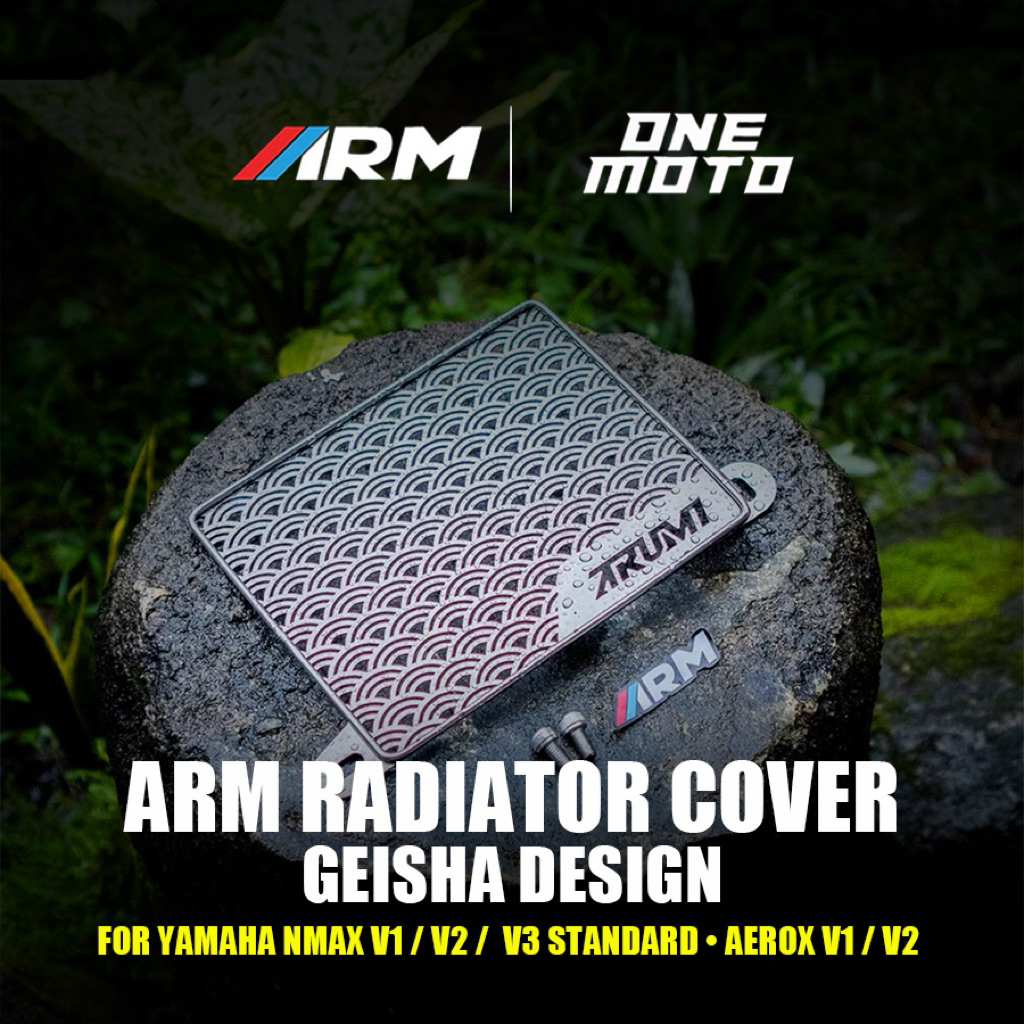 ARM RADIATOR COVER GEISHA DESIGN (Aerox v1 v2 / NMax v1 v2 v3 Standard ...