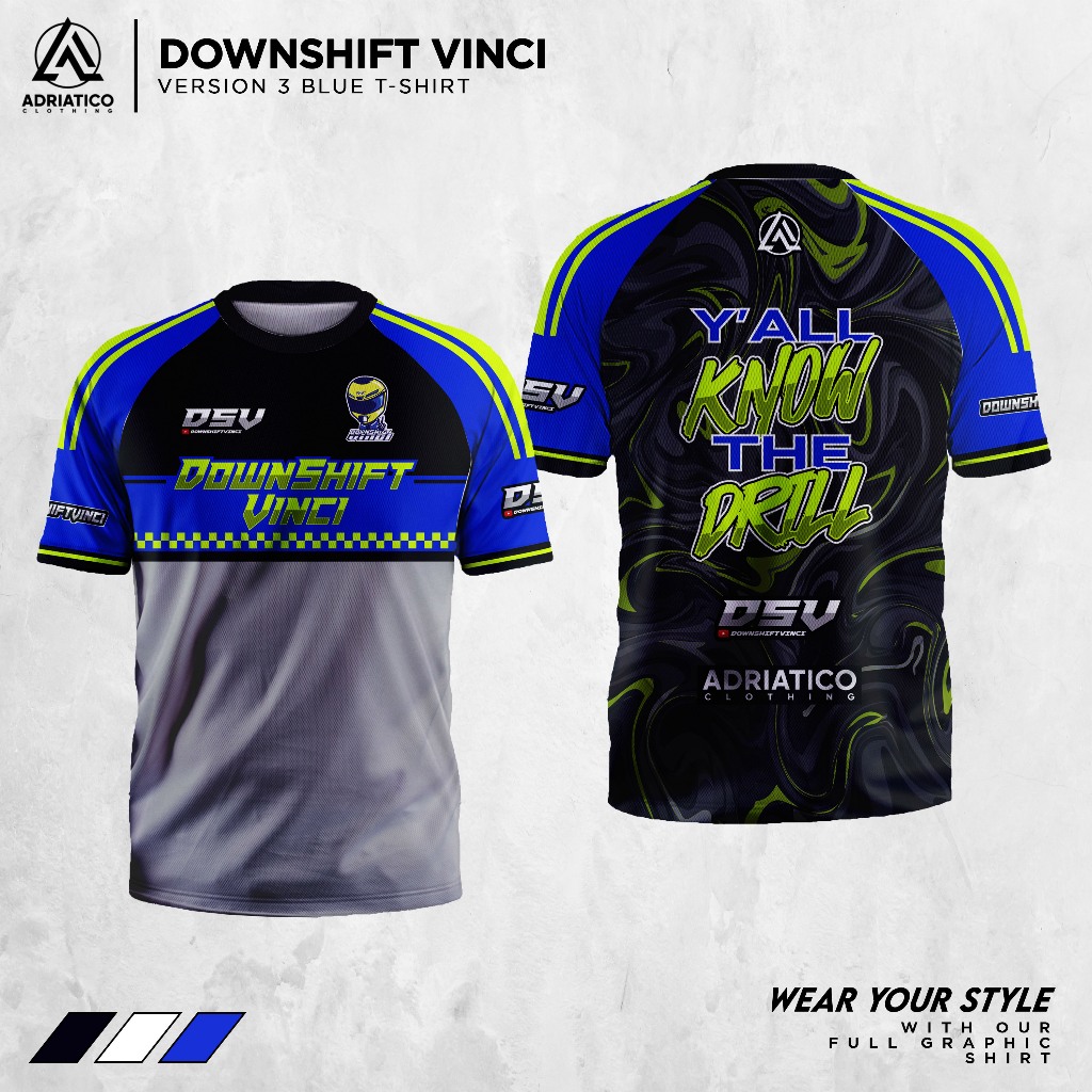 Adriatico Clothing x Downshift Vinci Version 3 Moto Jersey | Shopee Philippines