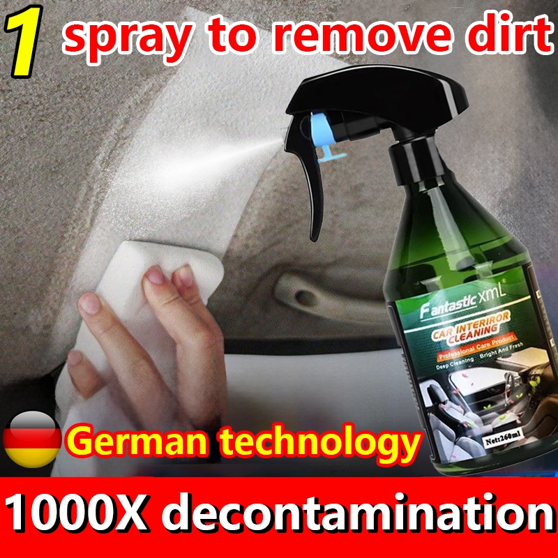 Car interior cleaner 260ml Car Interior Polishing Leather Detergent Automotive Foam Cleaner ...