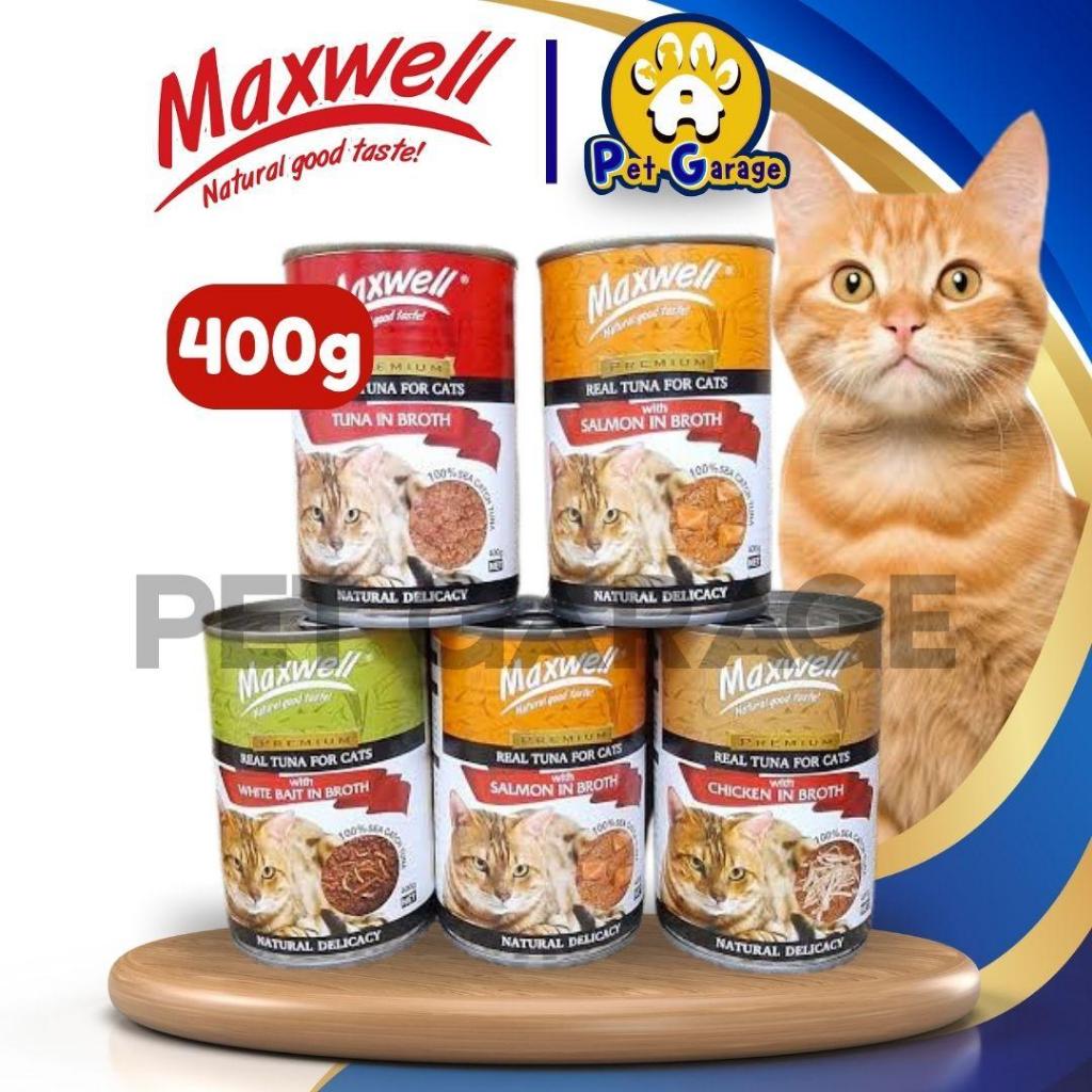 400g Maxwell Natural Premium Real Tuna All Stages Adult Kitten Cat Can ...