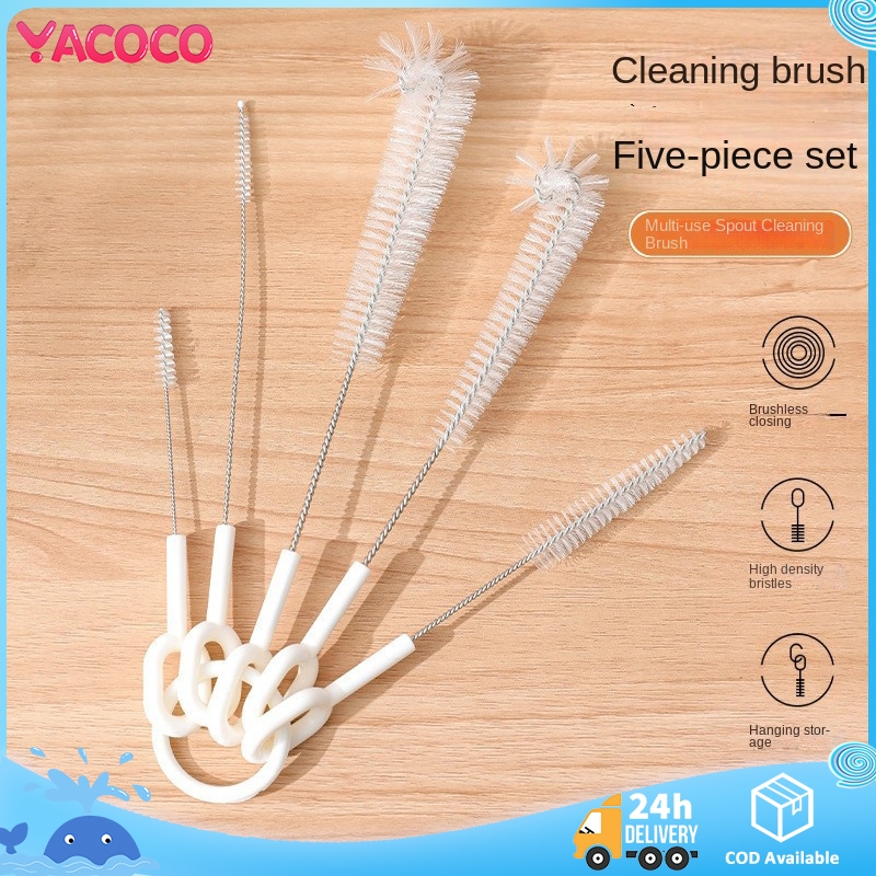 5Pcs Cleaning Brush Set Test Tube Berus Bottle Straw Washing Cleaner ...
