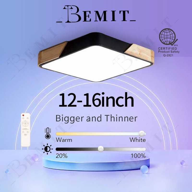 Nordic LED Ceiling Light Dimmable with Remote control Center lamp tri ...