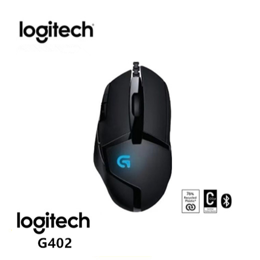 Logitech G402 Optical Gaming Mouse Hyperion Fury USB 8 Buttons 9 4000DPI High Speed For Mouse ...