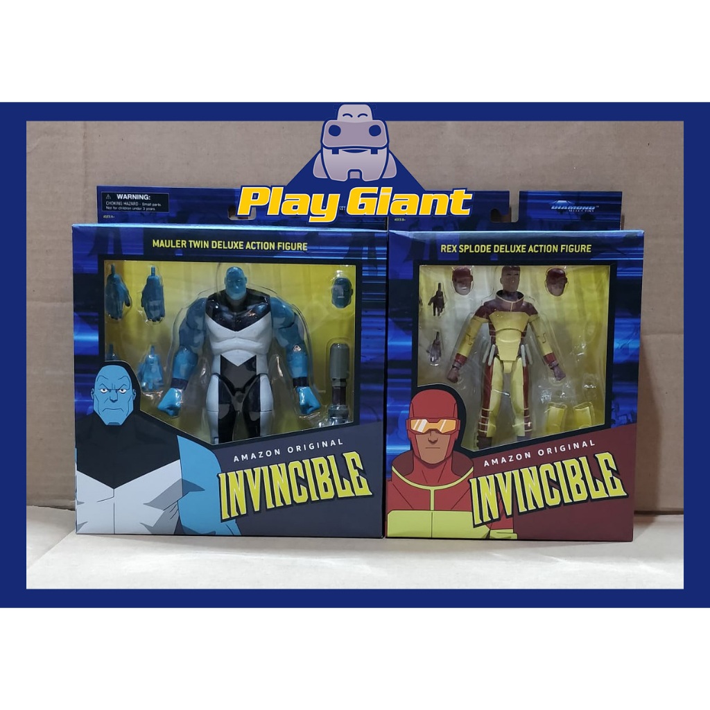 DST Invincible Deluxe Mauler and Rex Splode Action Figures Series 4 SET ...