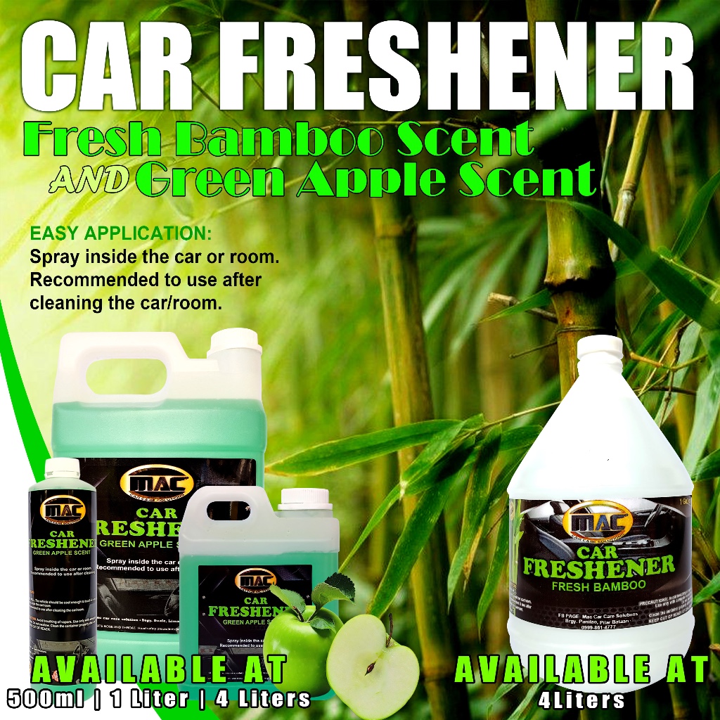 WiiZE Car & Home Air Freshener – Green Apple Scent, Odor Neutralizer ...