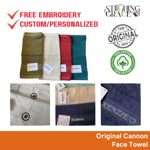 Personalized Face Towel - FREE embroidery‼️(13x13 inches) | Shopee ...