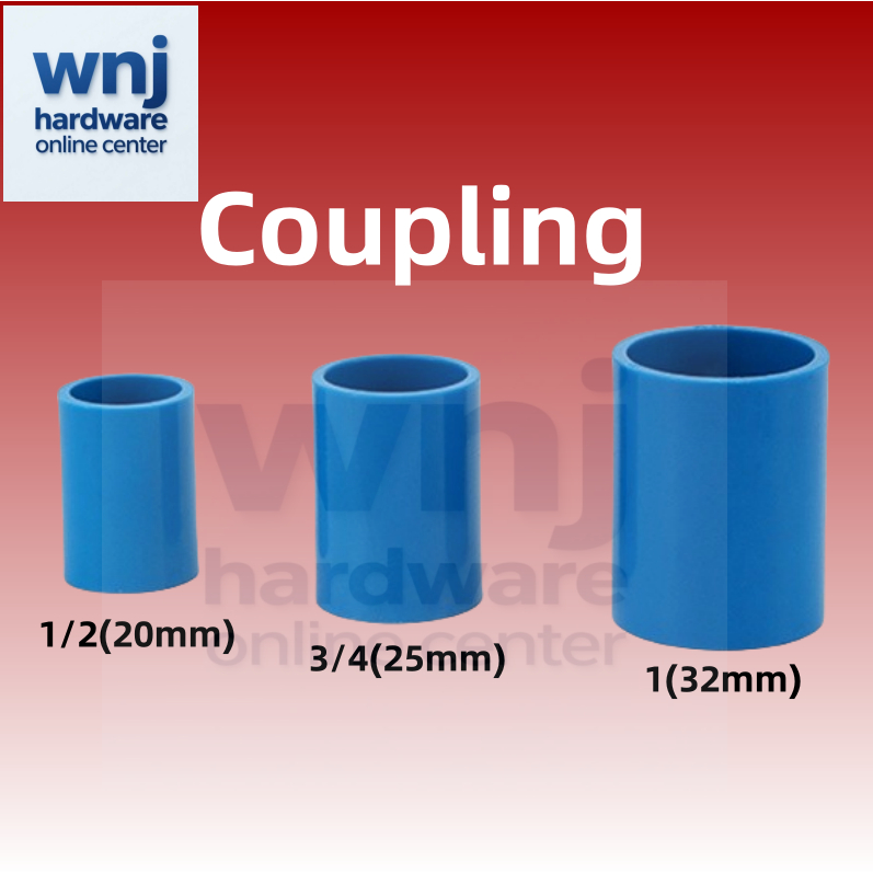 PVC Blue Fittings Coupling (1/2-20mm)(3/4-25mm)(1-32mm) | Shopee ...