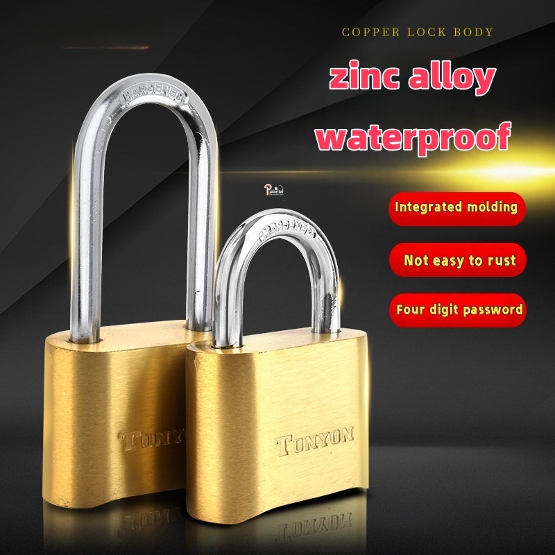 Zinc alloy four digit password lock, waterproof and anti-theft password ...
