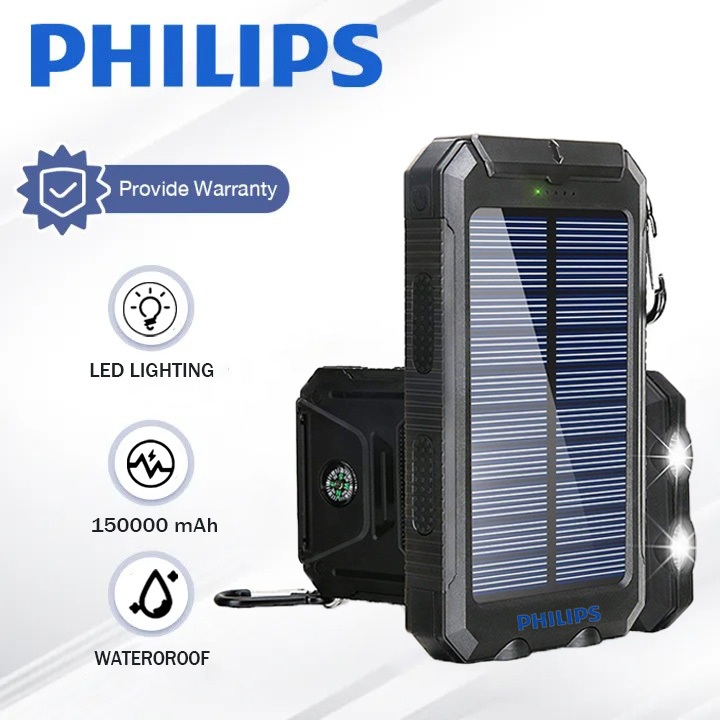 Solar powerbank 150000mAh heavy duty USB Fast Charging outdoors ...