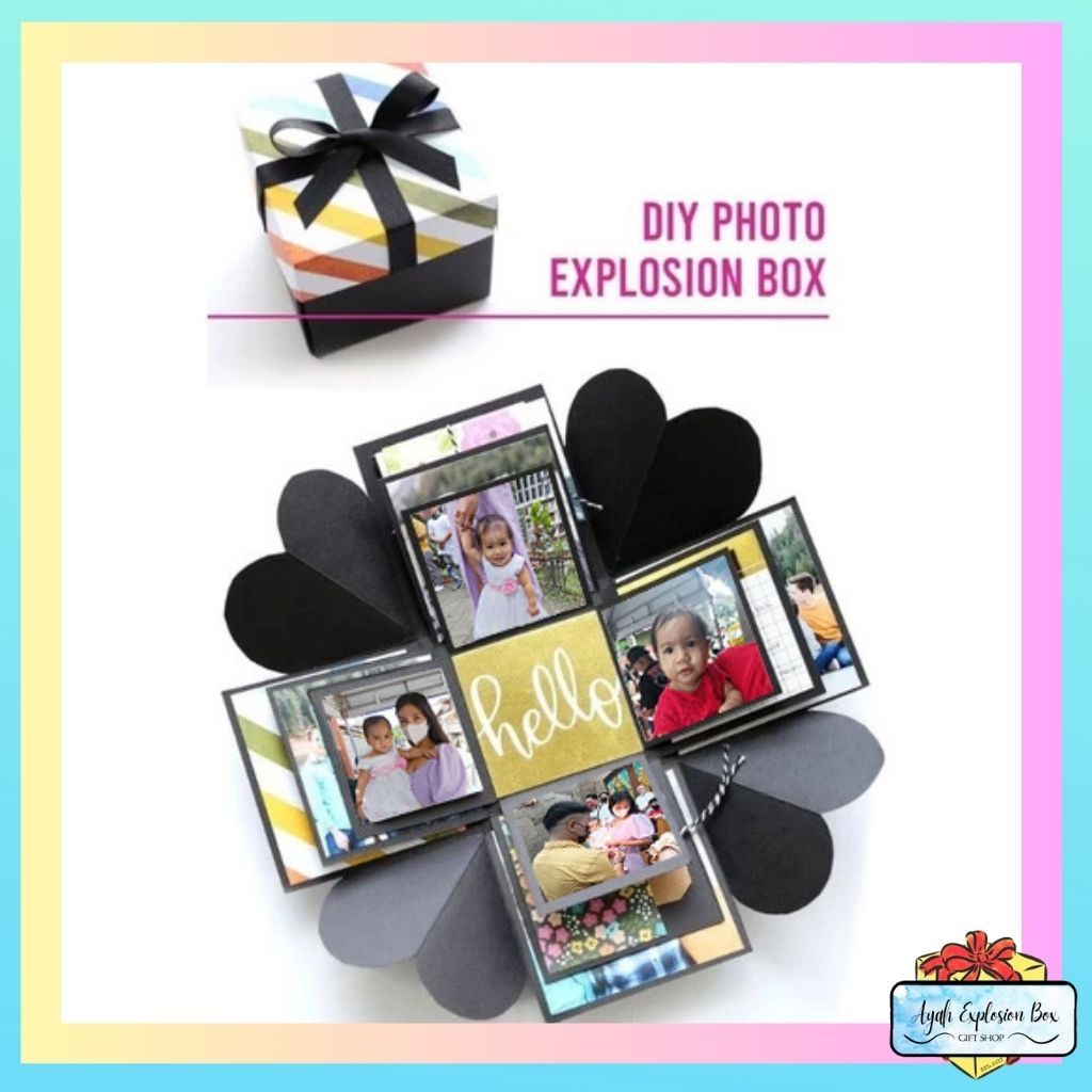 Mini Explosion box - Surprised Gift Box - Memory Box - Scrabooking ...