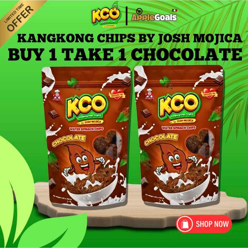 BUY 1 TAKE 1 KANGKONG CHIPS BY JOSH MOJICA "CHOCOLATE FLAVOR" Spinach ...
