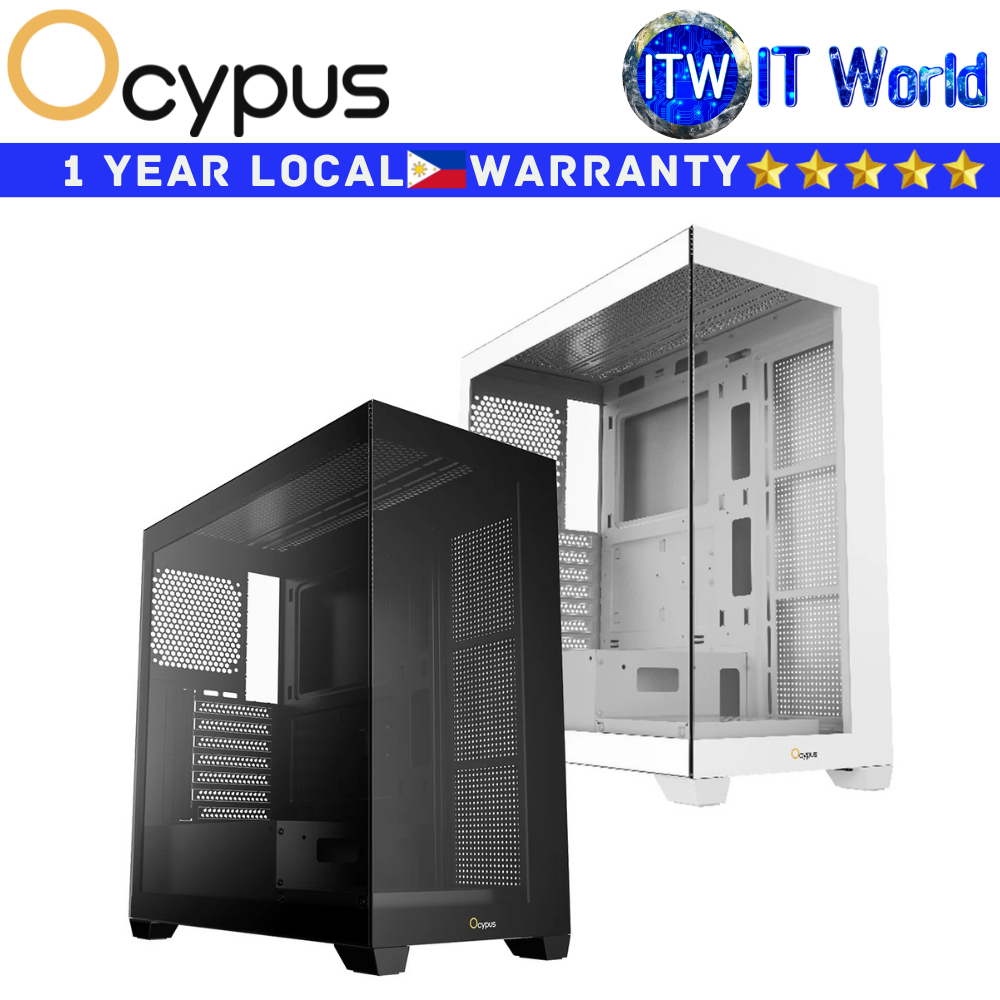 Ocypus Computer PC Case Gamma C27 Mid Tower ATX (Black | White) | itw ...