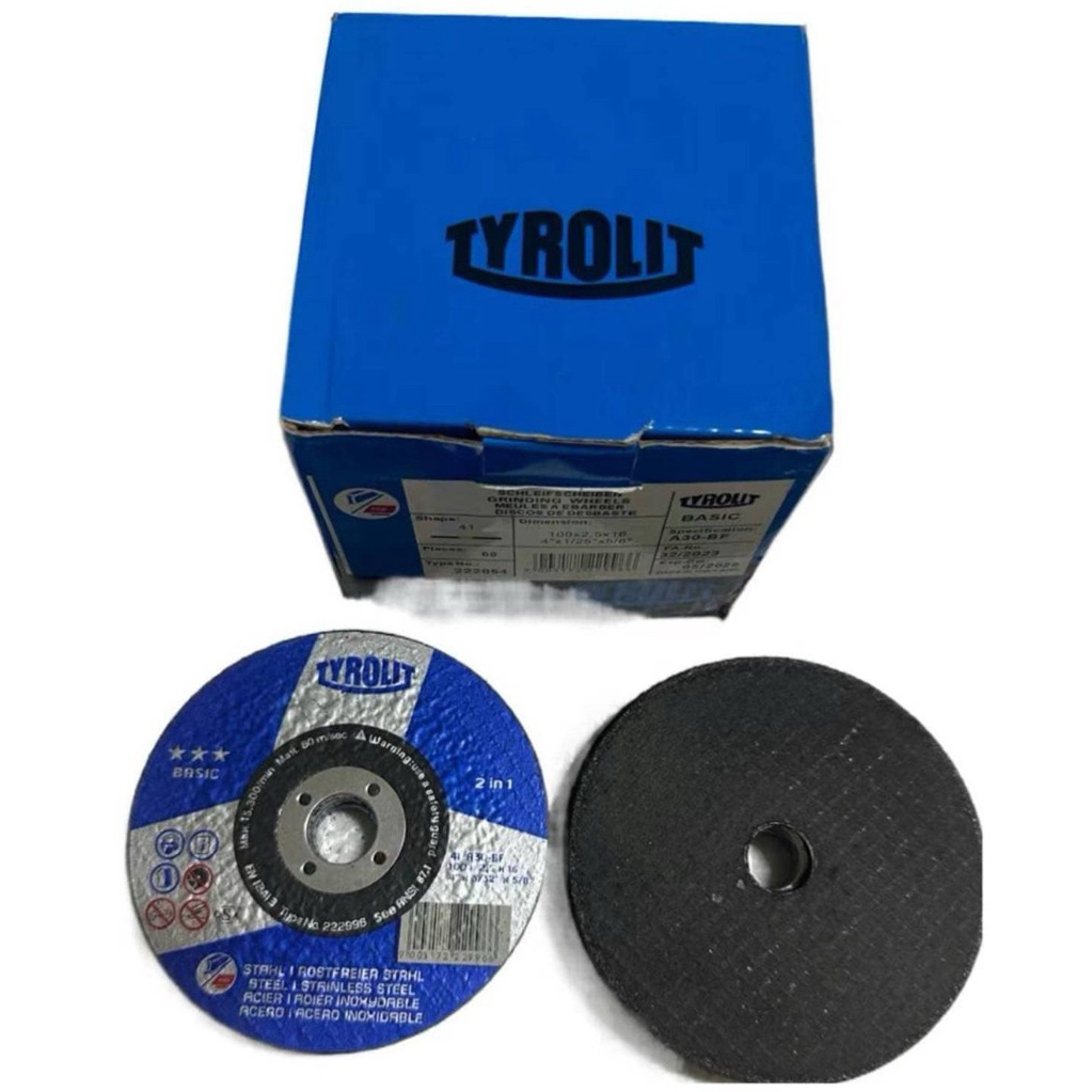 Tyrolit cutting disc 4” for metal 2.5mm blue (30pcs per box) | Shopee ...