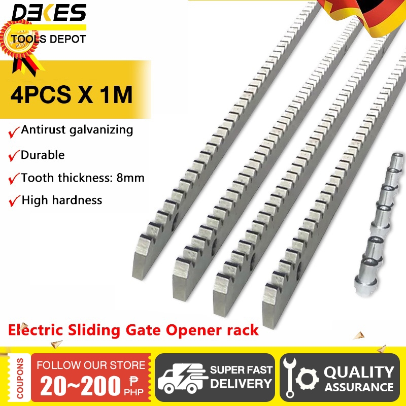 【4pcs x 1m 】8mm Sliding Gate Opener Close Rack 8mm x100cm heavy duty ...