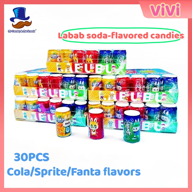 30 PCS Labubu Soda Flavor Candy/Sprite and Cola Soda pop sugar ...