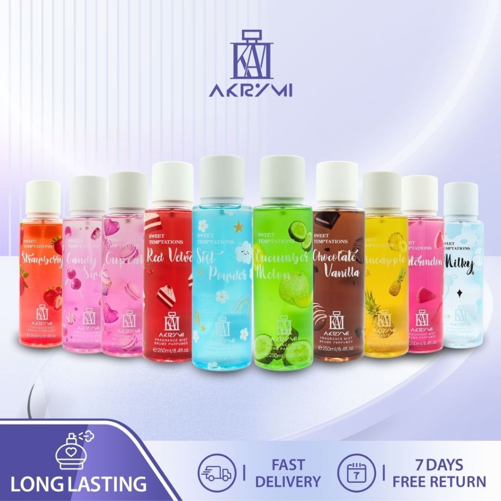 AKRYMI SWEET TEMPTATION COLLECTION MIST LONG LASTING PERFUME SCENT FOR ...