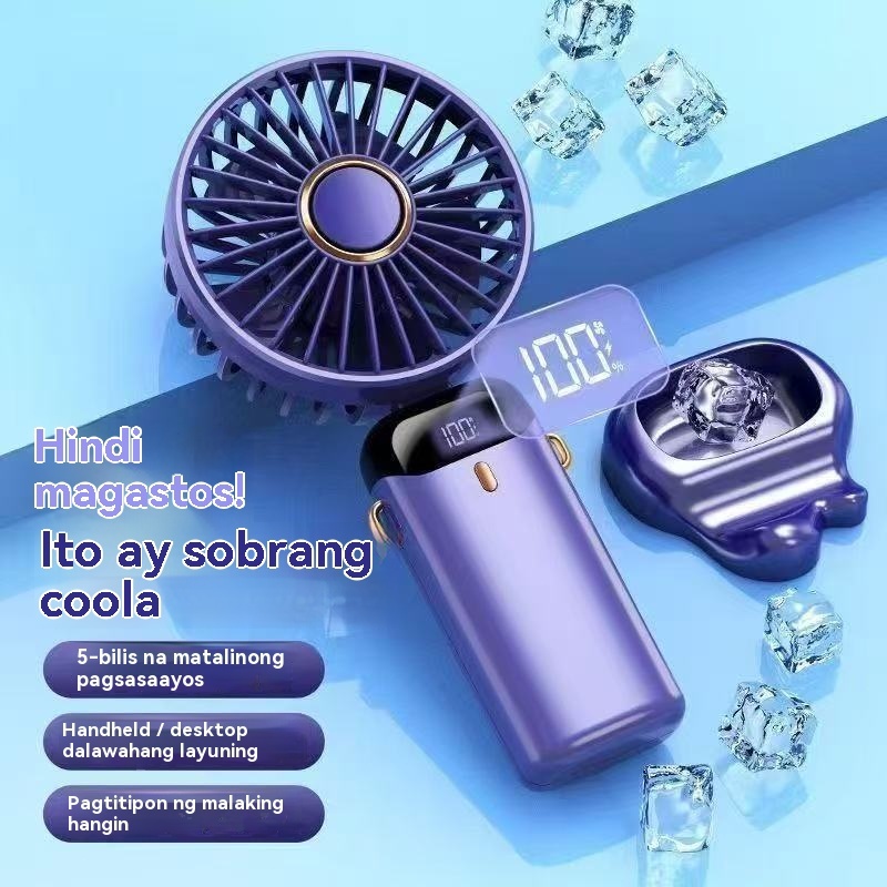 [PH stock]Mini table fan handheld fan USB rechargeable portable fan air ...