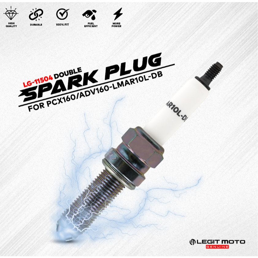 LEGITMOTO PCX 160 ADV 160 SPARK PLUG LG-11504 DOUBLE LMAR10L-DB FOR PCX ...