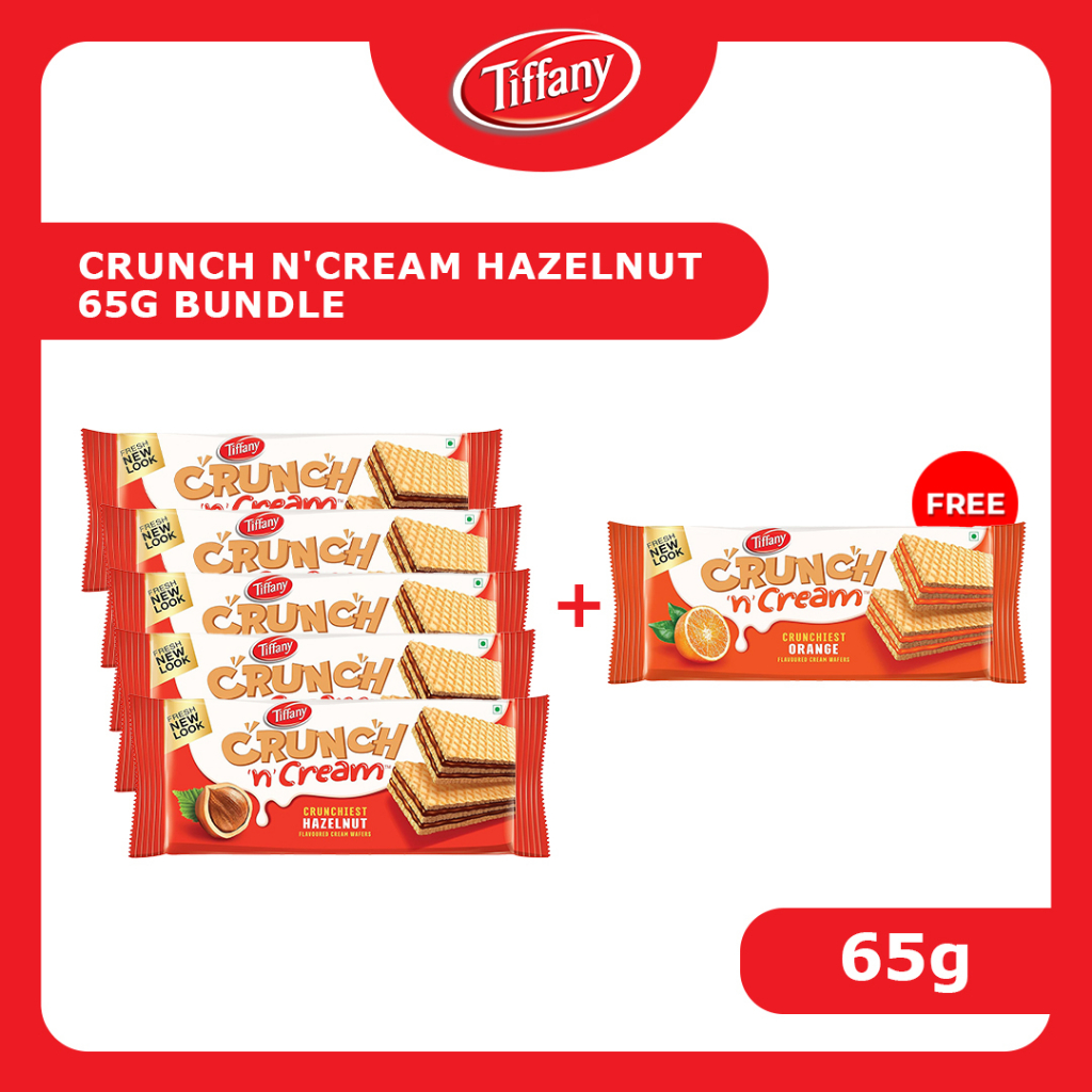 Tiffany Crunch N' Cream Hazelnut Wafer 65g Bundle | Shopee Philippines
