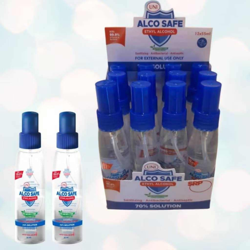 ALCO SAFE ALCOHOL 55ml For only 45 PESOS lng MINE YOUR'S NOW!! | Shopee ...