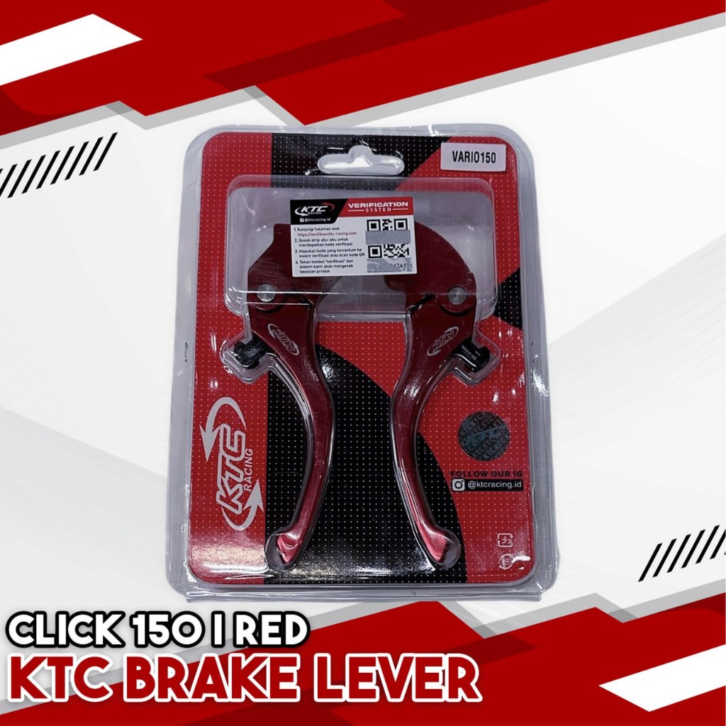 KTC BRAKE LEVER FOR CLICK 125/150 BLACK/RED/SILVER | Shopee Philippines