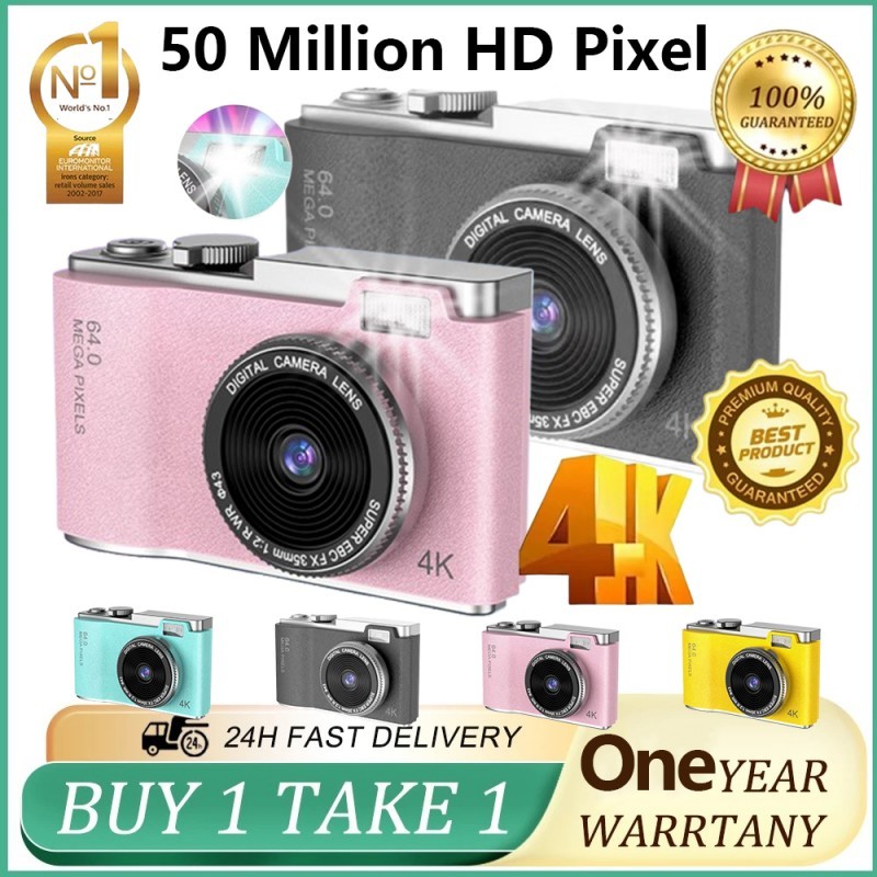4K Digital Camera Dual Camera Flash 50 Million HD Pixel Retro CCD ...