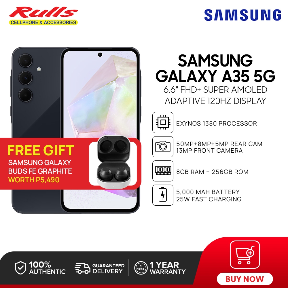 Samsung Galaxy A35 5G Smartphone | 8GB+256GB | Exynos 1380 CPU | 50MP ...