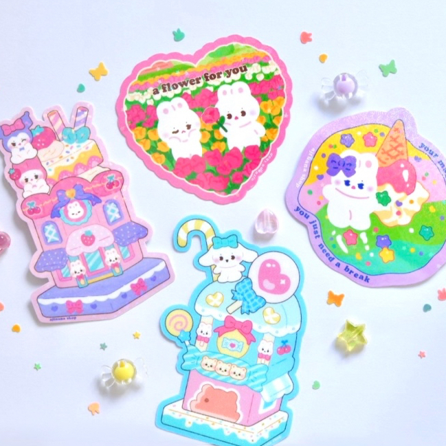 Kawaii Heisei Retro Holographic Waterproof Stickers | Y2K Juminocore Stickers | Gyaru | SF-021 ...