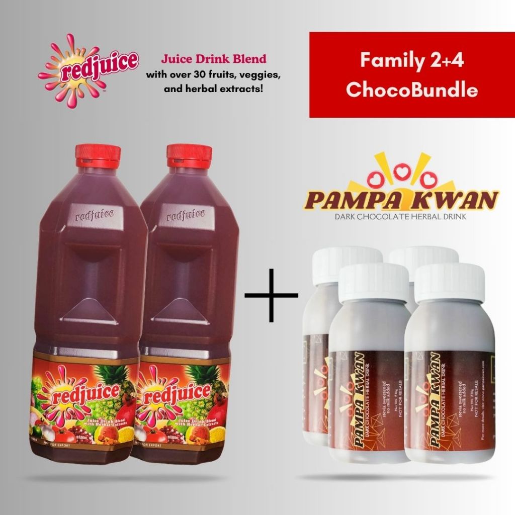 FAMILY CHOCOBUNDLE (2+4) - 2 x Redjuice (2L) with 2 x PAMPA KWAN Sugar ...