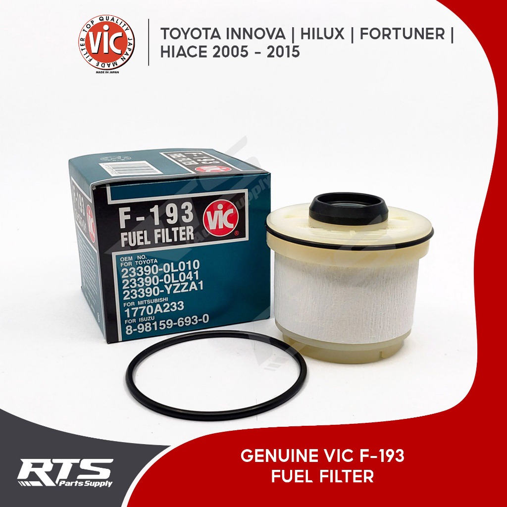 VIC Fuel Filter F193 for Toyota Innova Fortuner Hilux Hiace 2005-2015 ( F-193 ) 1Pc | Shopee ...