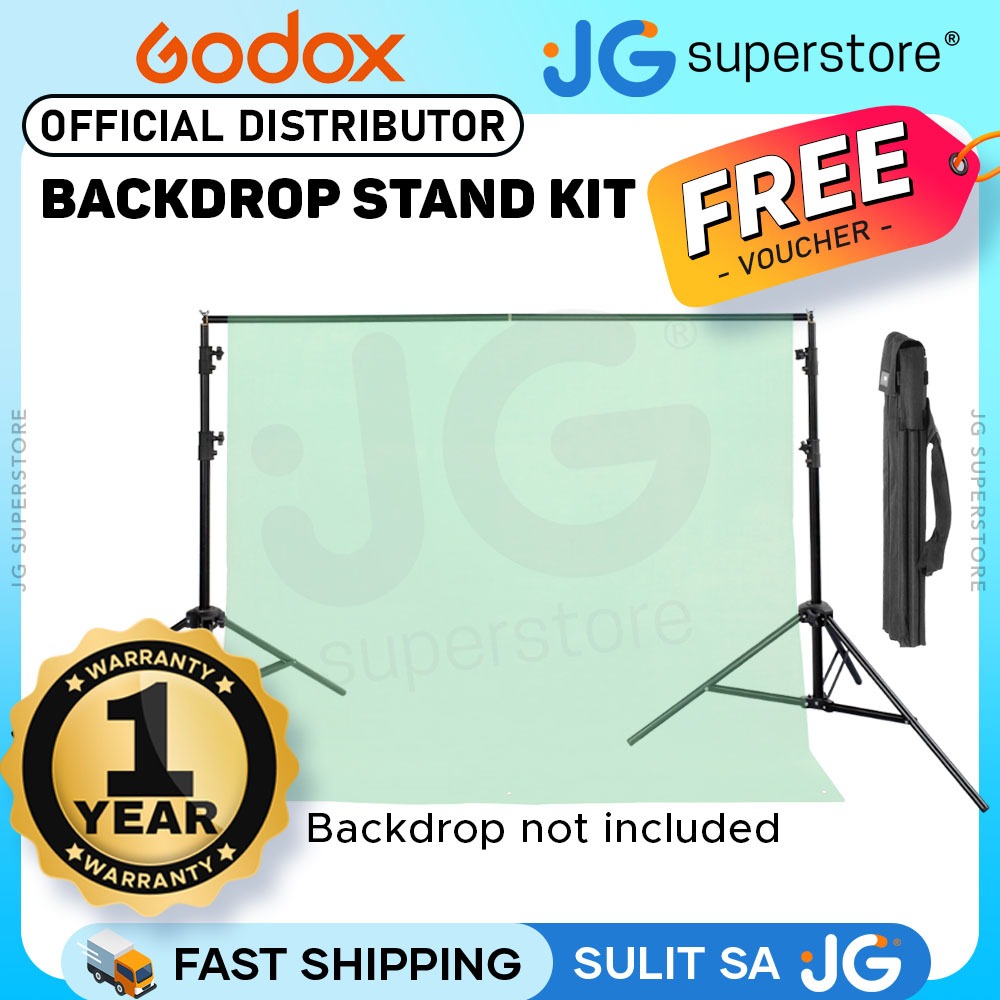Godox BS04 Background Stand Kit Set with 8.5 Feet Maximum Height and Compatible with Any ...