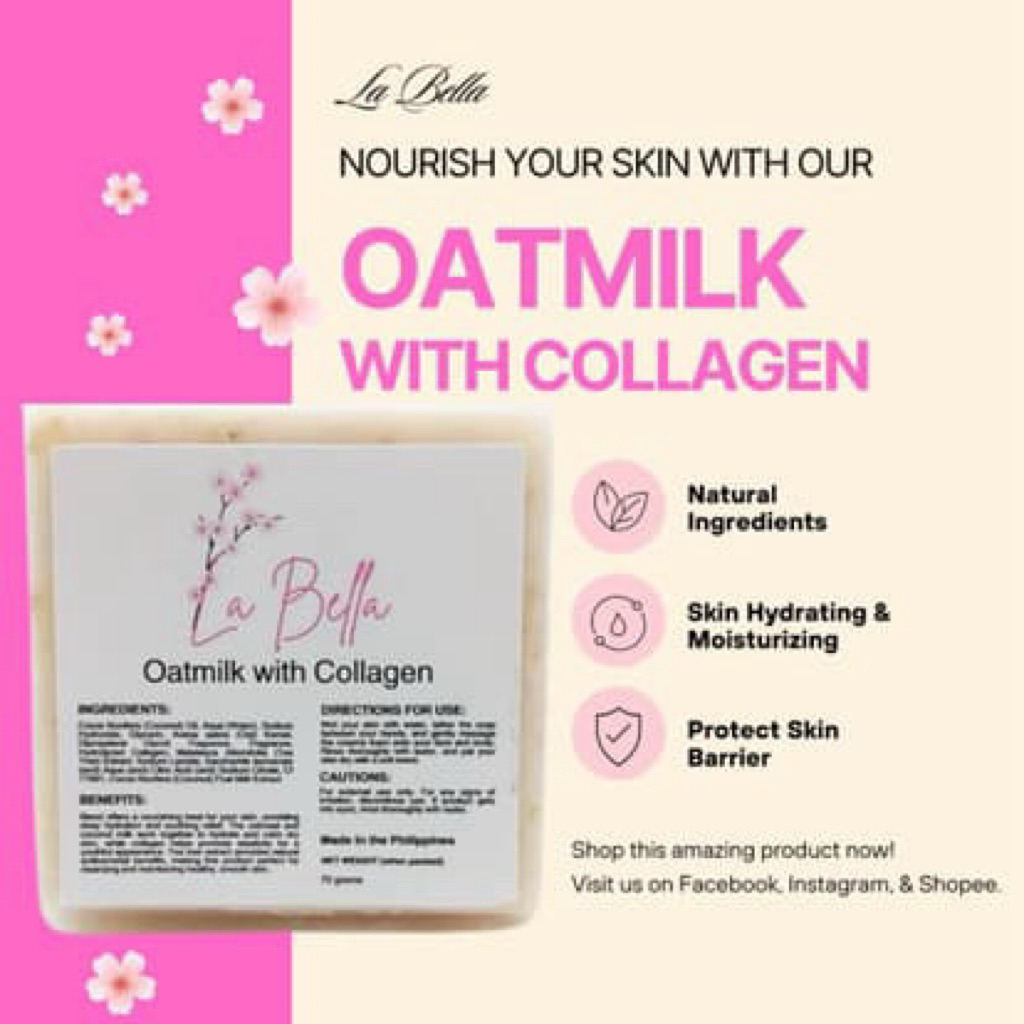 La Bella Skin Lightening Soap - Oatmilk with Collagen, Bleaching ...
