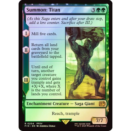 Summon: Titan FIN Final Fantasy MTG Magic The Gathering | Shopee ...