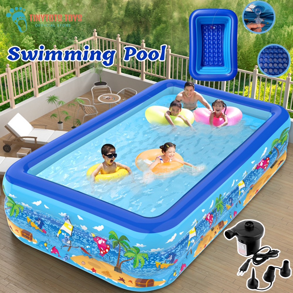TinyTots Swimming Pool For Kids With Air Pump Inflatable Swimming Pool ...