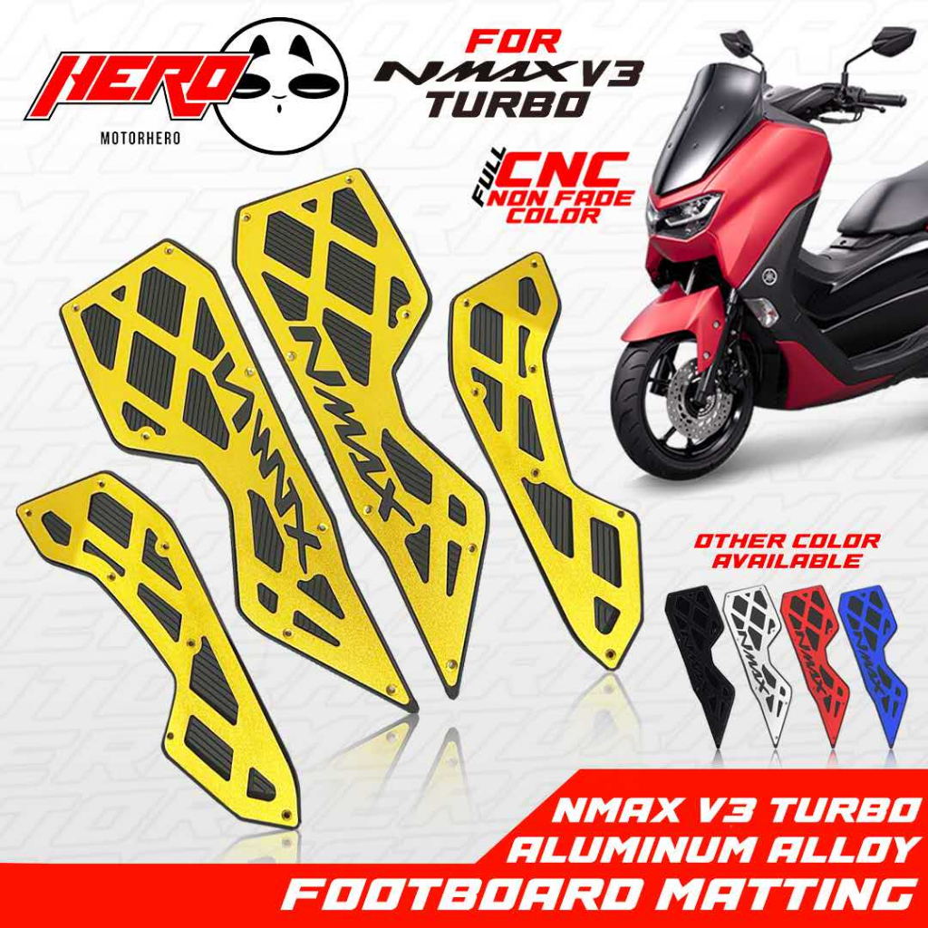 Foot Board Matting NMAX V3 TURBO Aluminum Alloy | Shopee Philippines