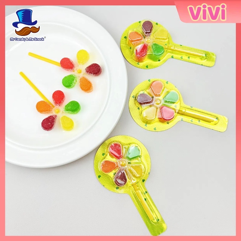 50Pcs windmill shape lollipop/fruit flavour candy/windmill toy lollipop ...