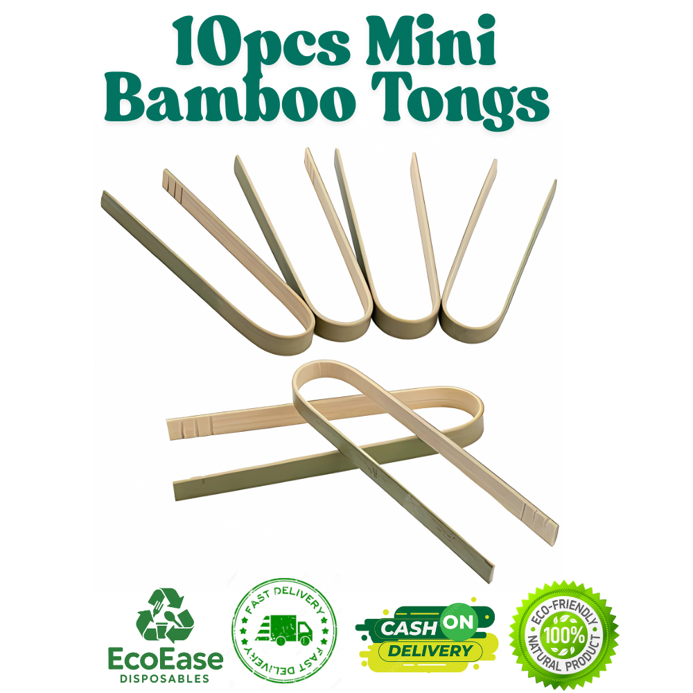 20pcs Premium Mini Bamboo Tongs Disposable - Eco Friendly - Reusable ...