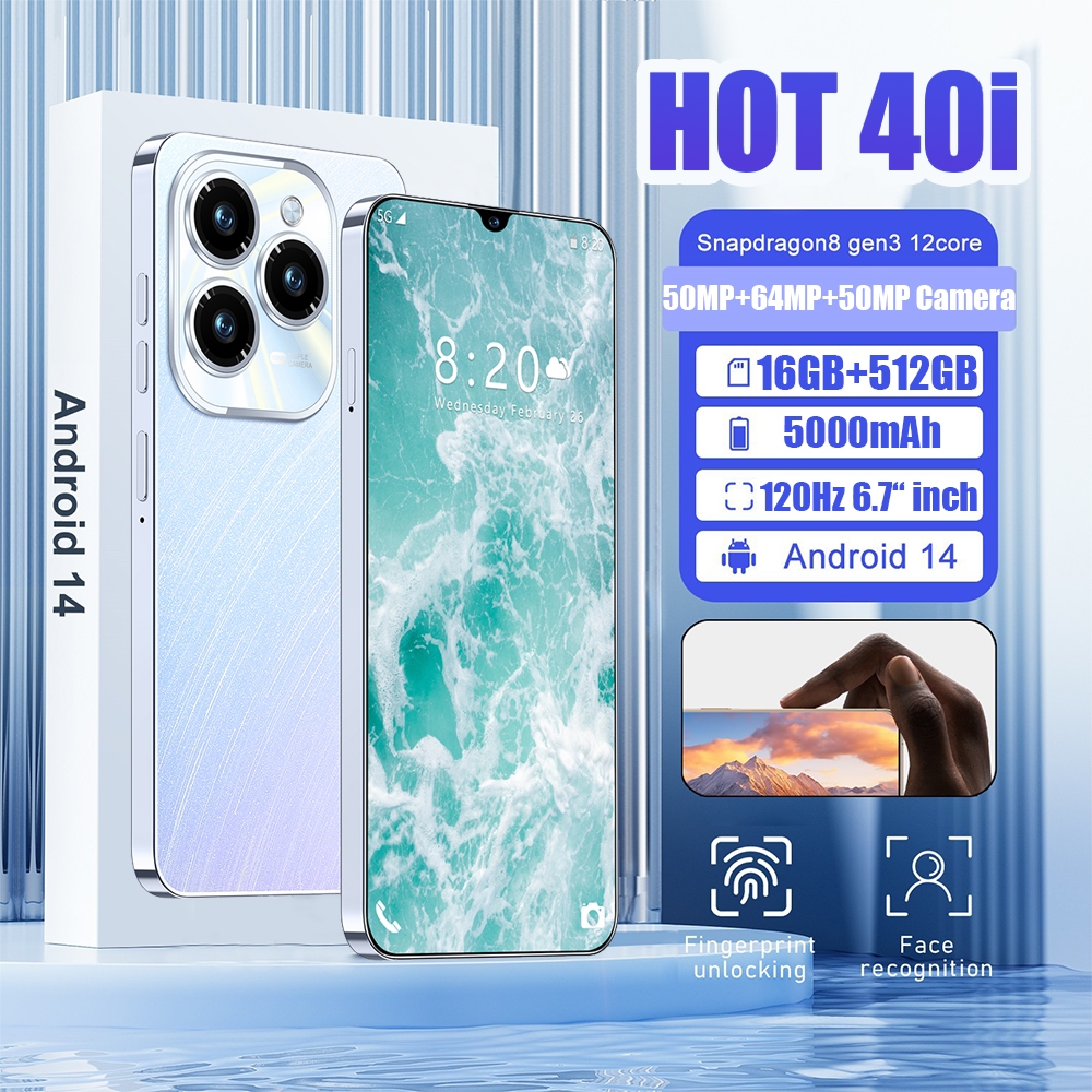 HOT 40i 5G Legit Cellphone (up to16GB [16+512GB] HD Screen Android ...