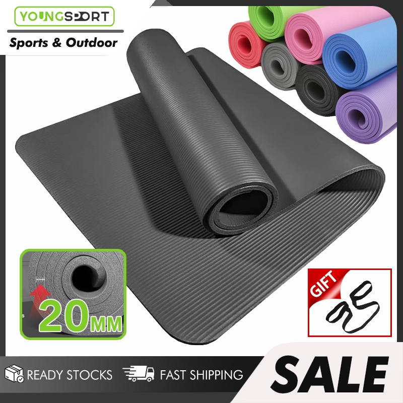 10/12/15/20MM Yoga Matt For Workout Thick High Density Rubber Matting ...