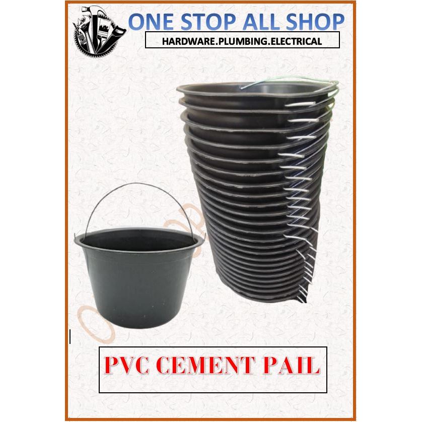 PVC CEMENT PAIL ORDINARY (BLACK) SOLD PER 12 PCS | Shopee Philippines