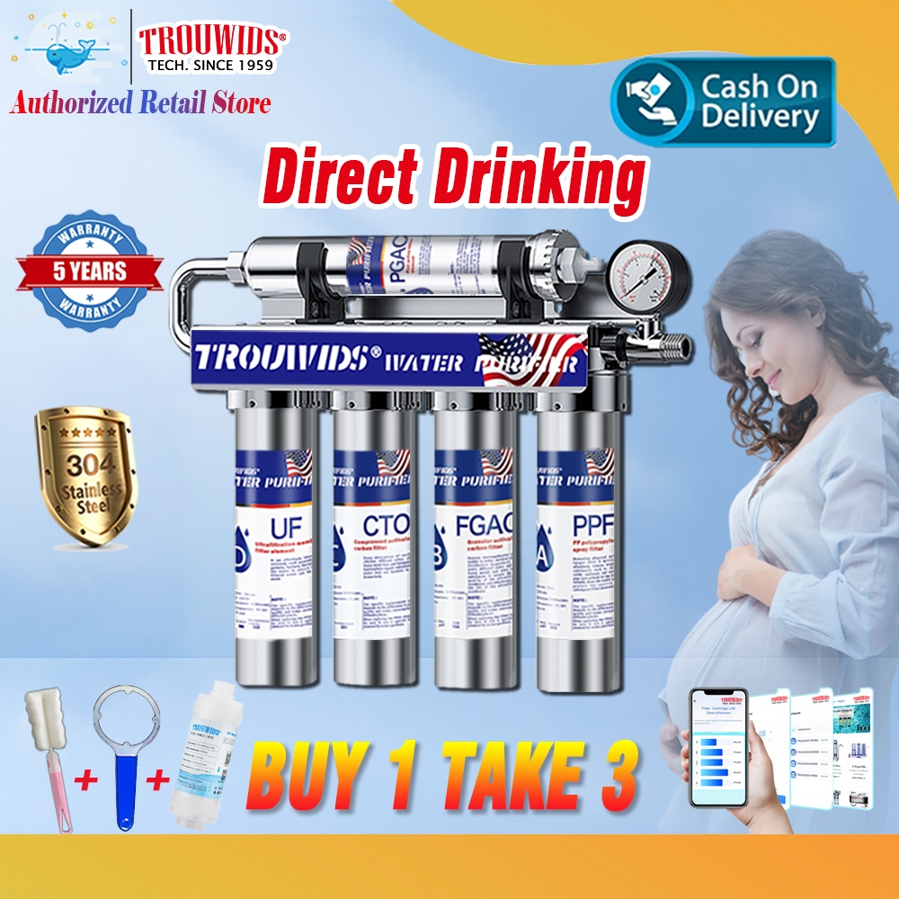 TROUWIDS Water Purifier Filter Alkaline 5 Levels System Complete Set ...