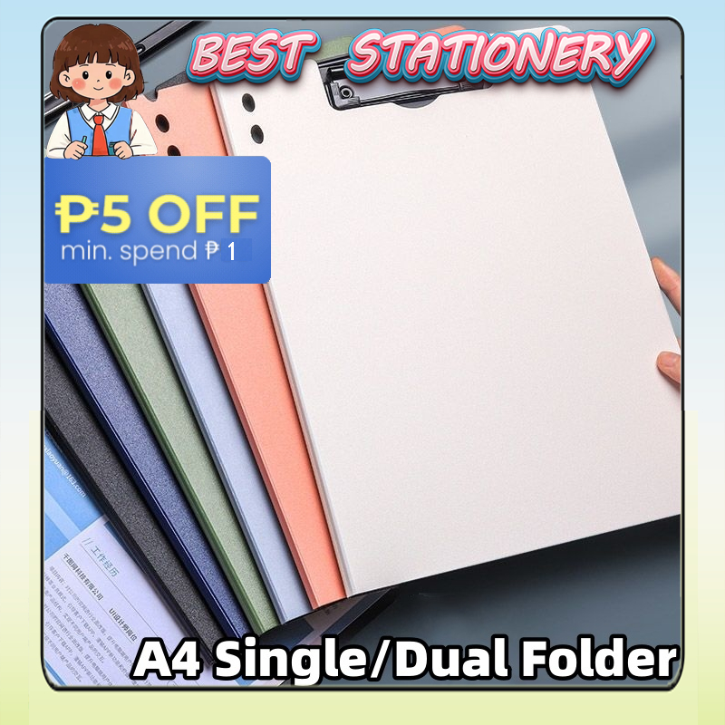 A4 Morandi Color Folder Clip Board Horizontal Vertical Water-proof File ...