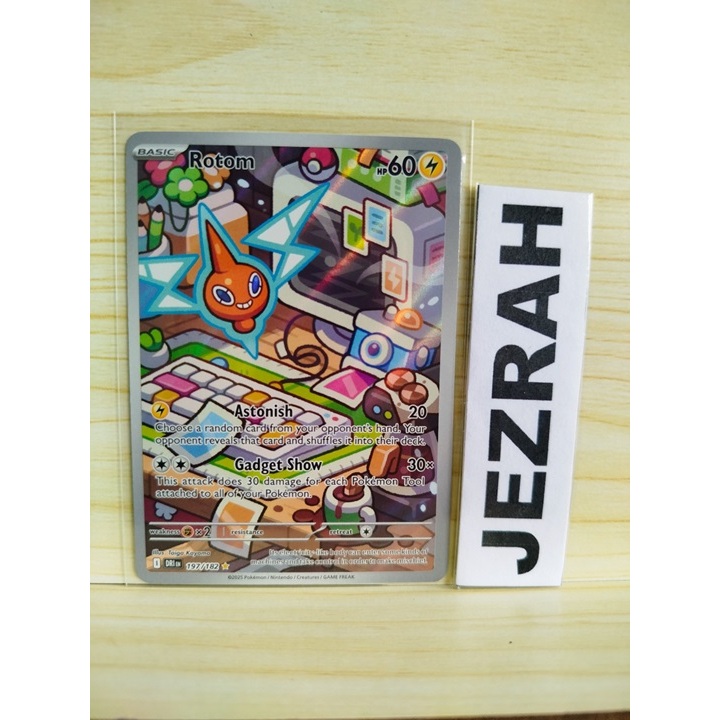 Pokemon TCG Rotom 197/182 Destined Rivals Full Art Illustration Rare ...