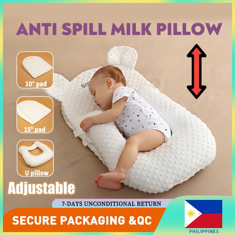 Baby Anti-spill Milk Pillow Newborn Nursing Pillow Soft and Breathable ...