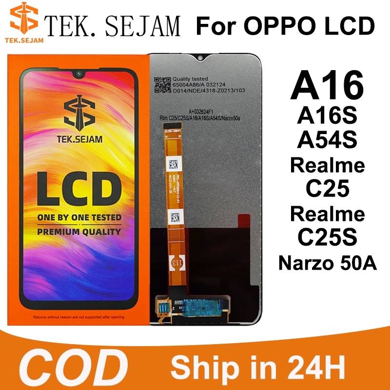 TEK.SEJAM LCD For OPPO A16 A16S Realme C25 C25S LCD DisplayI Touch Screen Assembly for ...