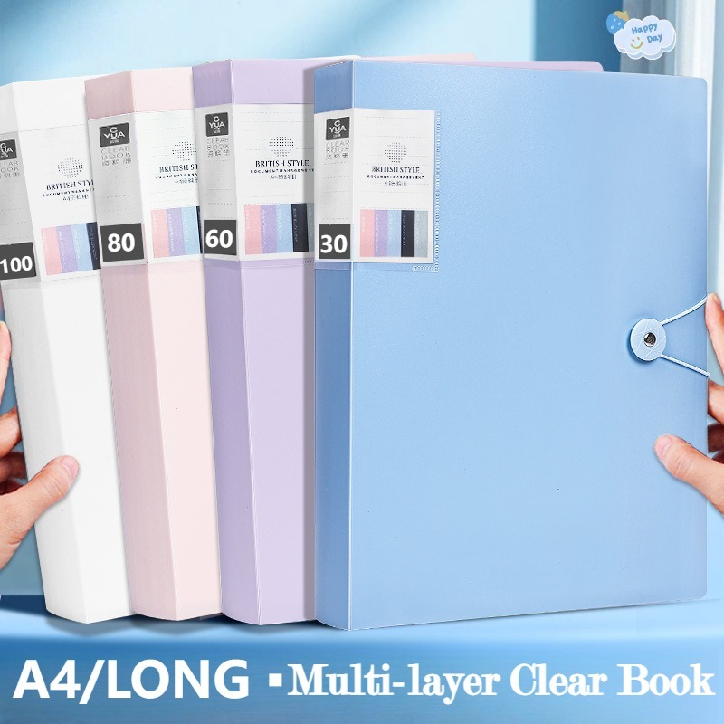 A4/Long Clear Folder Clear Book Presentation Book Art Portfolio ...