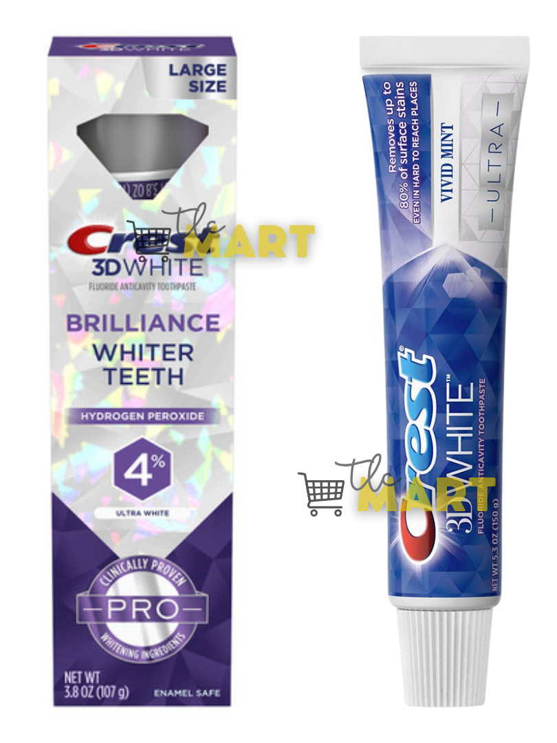 Crest 3D White Professional Toothpaste – Vivid & Pro Variants ...